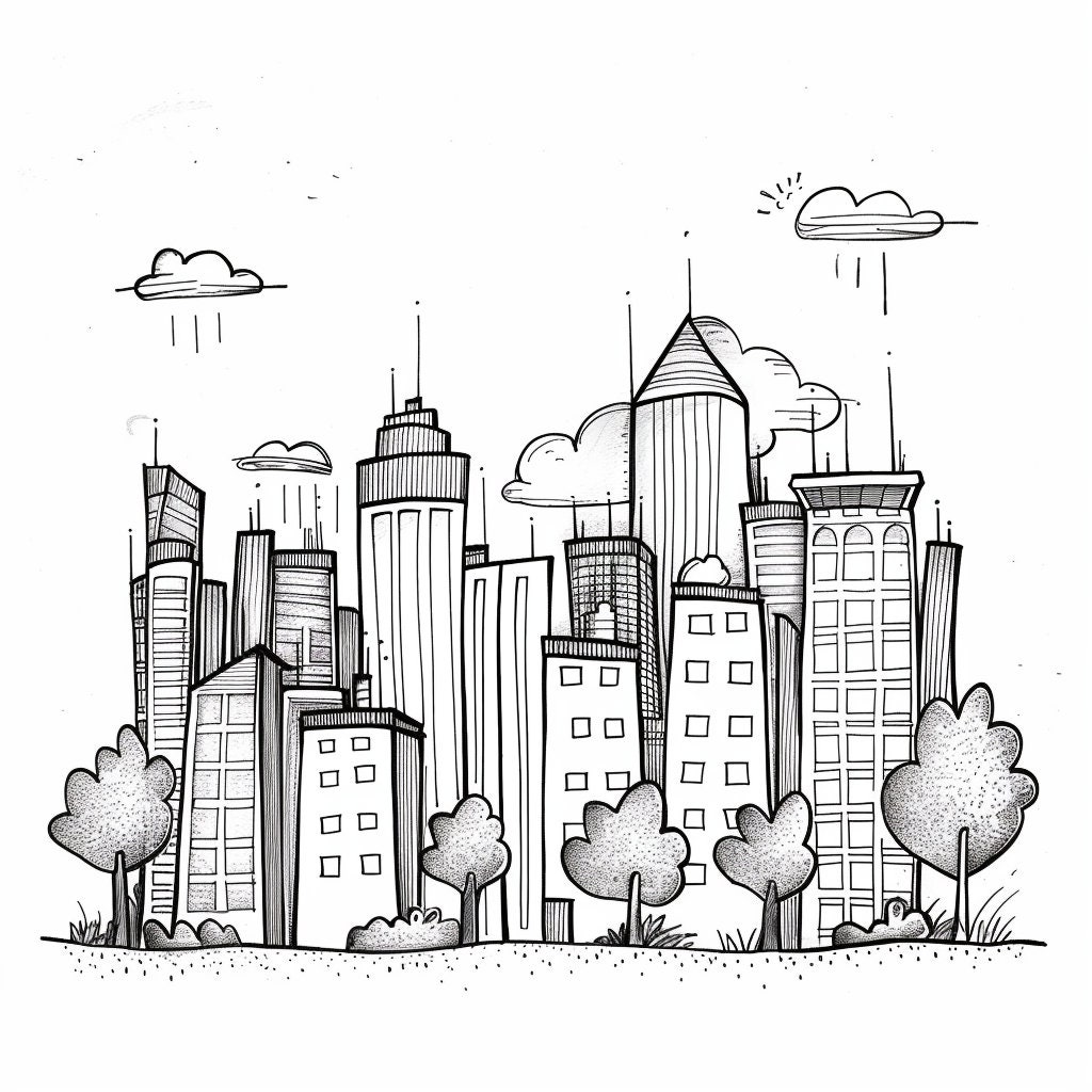 Drawings of Cities and Towns - Etsy