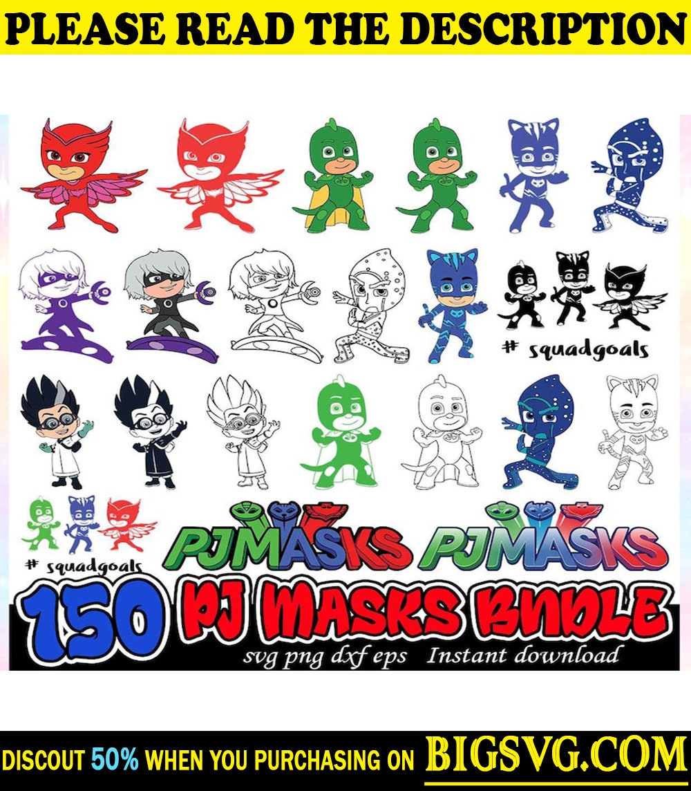 PJ Mask Svg Bundles, PJ Mask Clip Art, Pj Masks Hero Png, Pj Mask ...