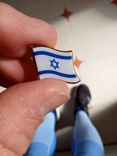 Israel Flag Pin Proudly Support Israel Gold-plated Israeli Flag Lapel ...