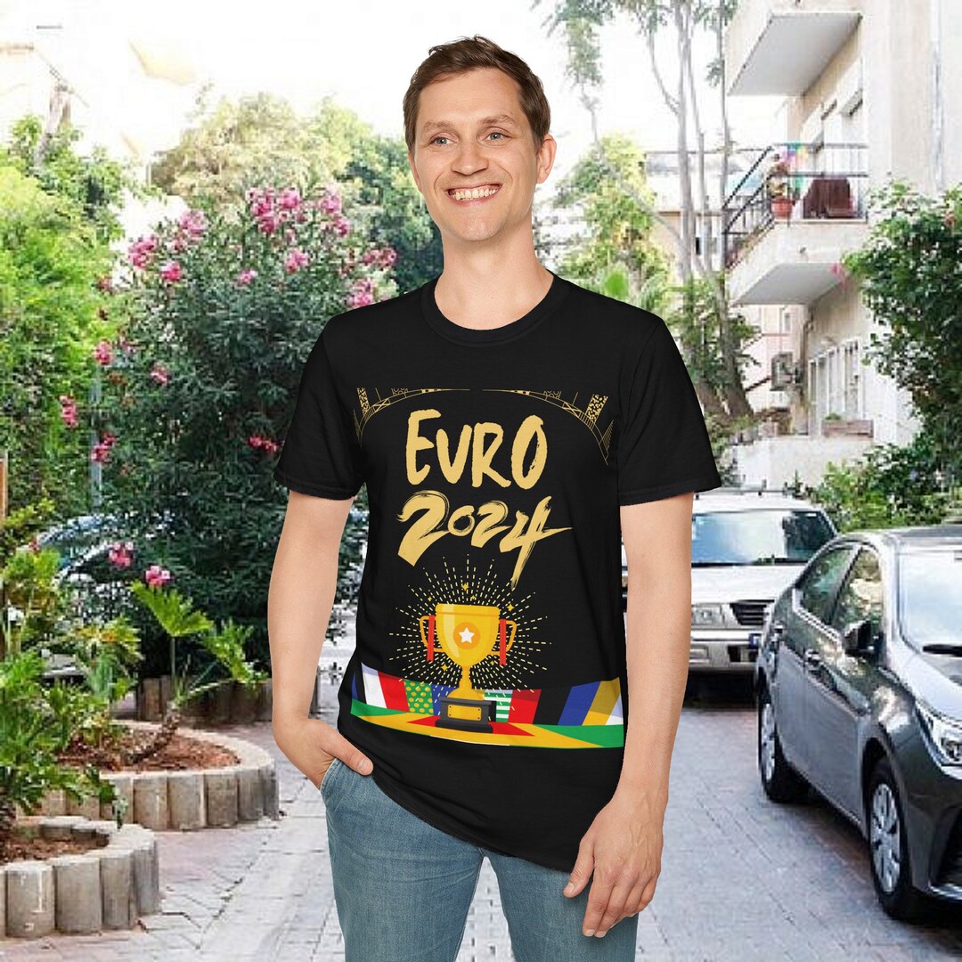 T-shirt EURO 2024 Style Soccer Fans T-shirt, Soft T-shirt for Day, Euro ...