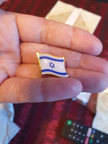 Israel Flag Pin Proudly Support Israel Gold-plated Israeli Flag Lapel ...