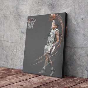 Tim Duncan Art Dunk San Antonio Spurs NBA Wall Art Home Decor Hand Made ...