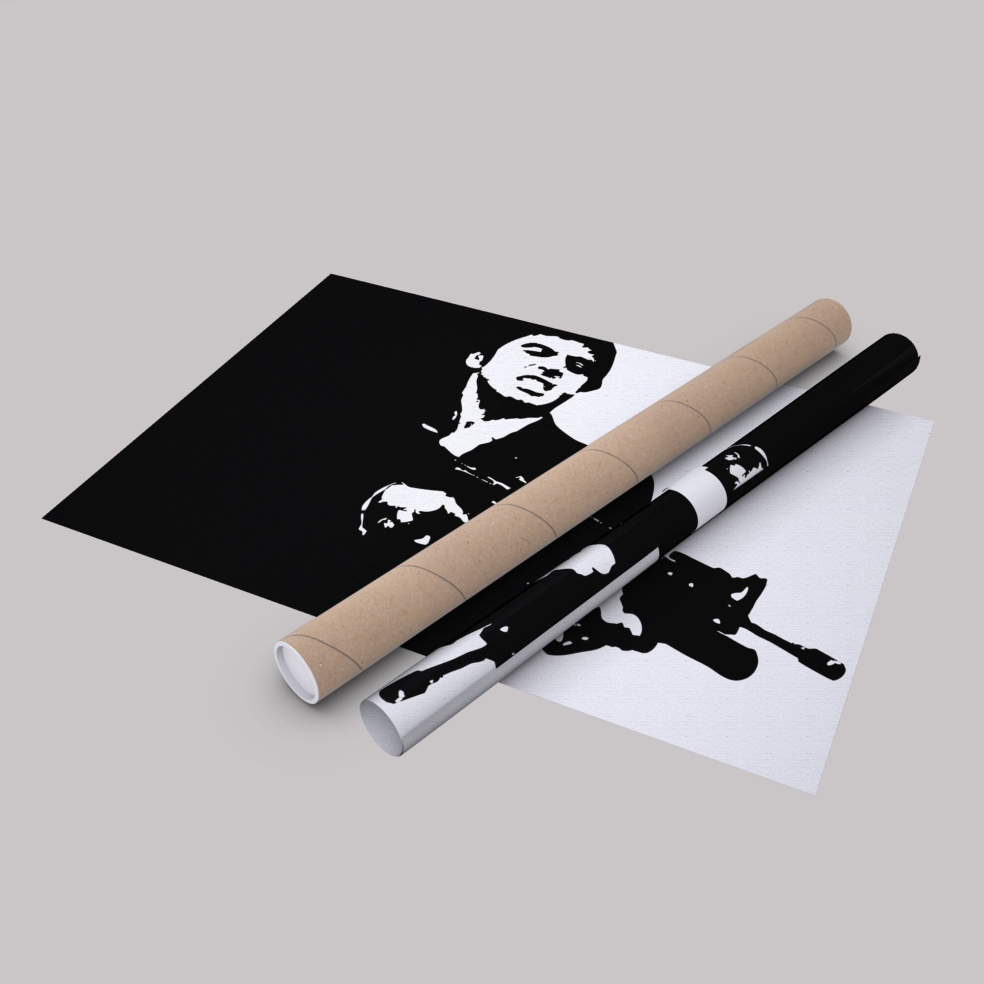 Scarface Black and White Poster Tony Montana Illustration Canvas Unique ...