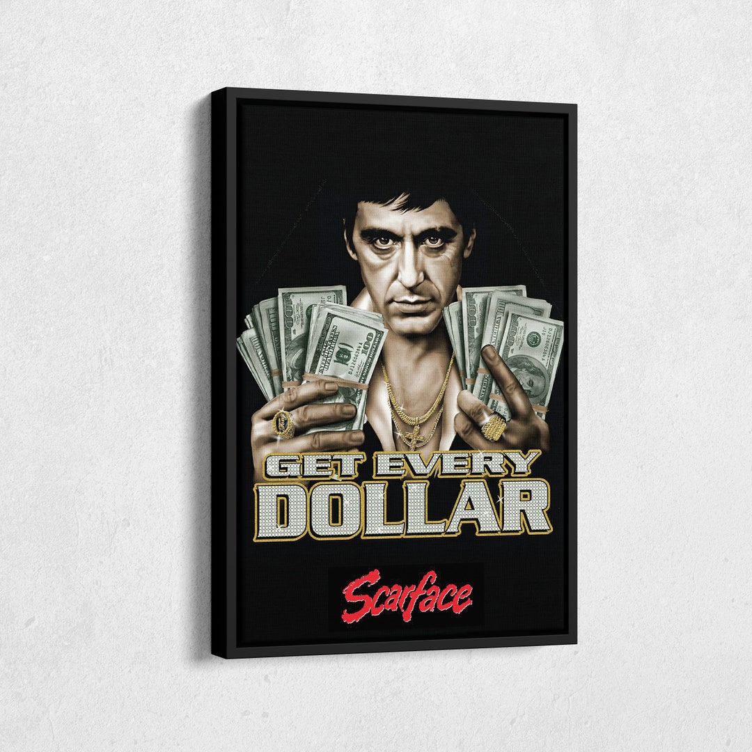 Scarface Art Poster Cash Movie Canvas Unique Design Wall Art Print Hand ...