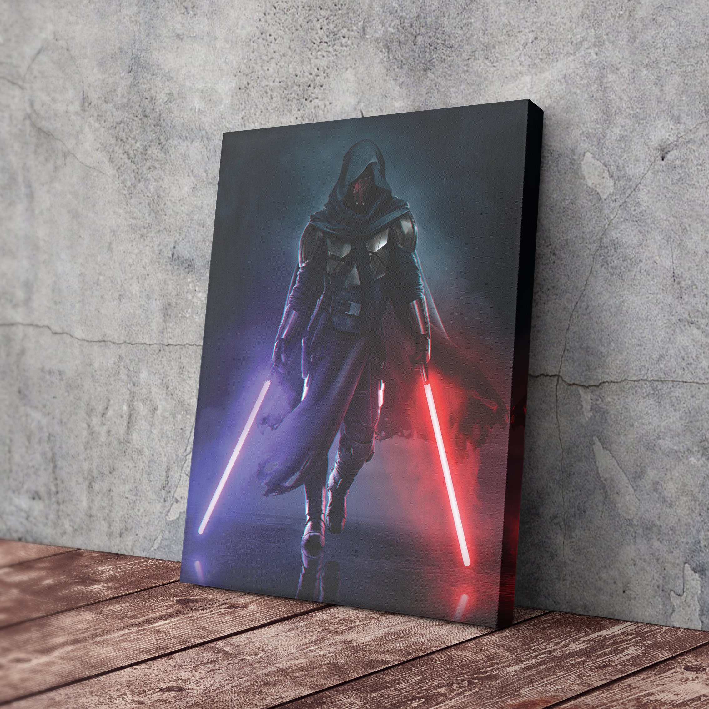 Darth Raven Lightsaber Poster Starwars Canvas Unique Design Wall Art ...