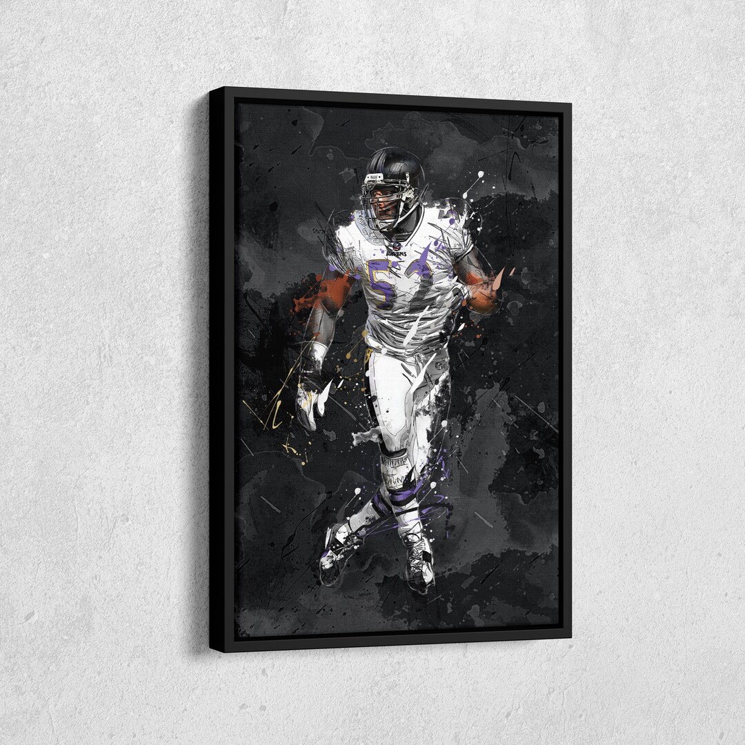 Ray Lewis Art Baltimore Ravens NFL Canvas Wall Art Home Decor Framed ...