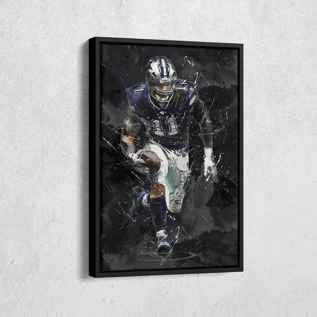 Micah Parsons Art Dallas Cowboys NFL Canvas Wall Art Home Decor Framed ...
