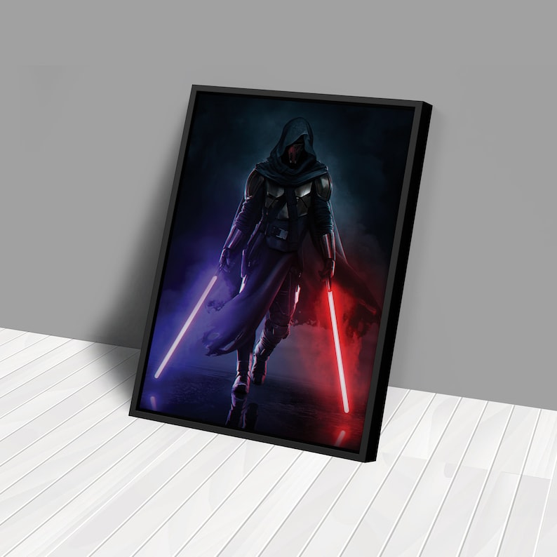 Darth Raven Lightsaber Poster Starwars Canvas Unique Design Wall Art ...