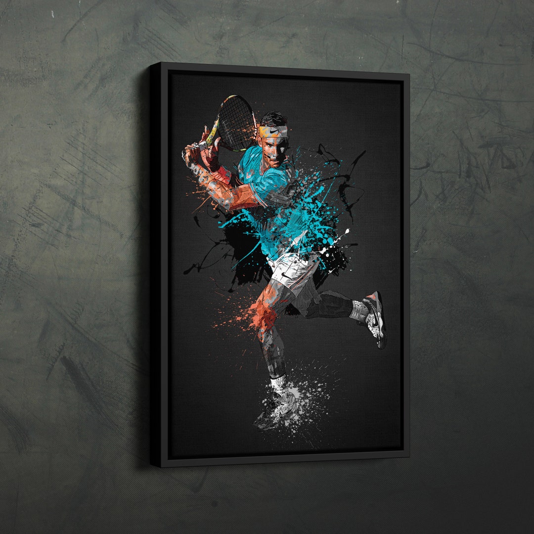 Rafael Nadal Art Tennis Wall Art Home Decor Hand Made Poster Canvas ...