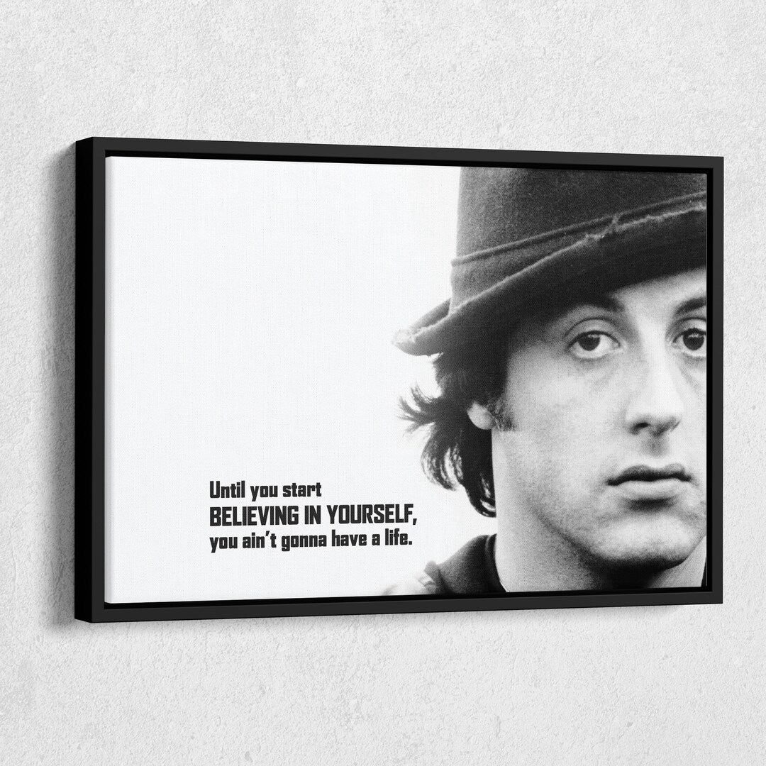 Rocky Balboa Poster Motivational Quote Canvas Unique Design Wall Art ...