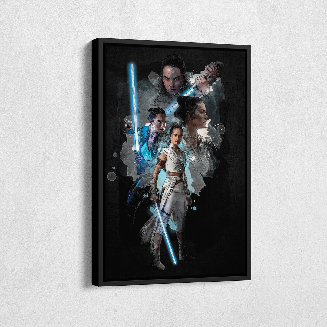 Rey Skywalker Poster Star Wars Art Canvas Wall Art Print Home Decor ...