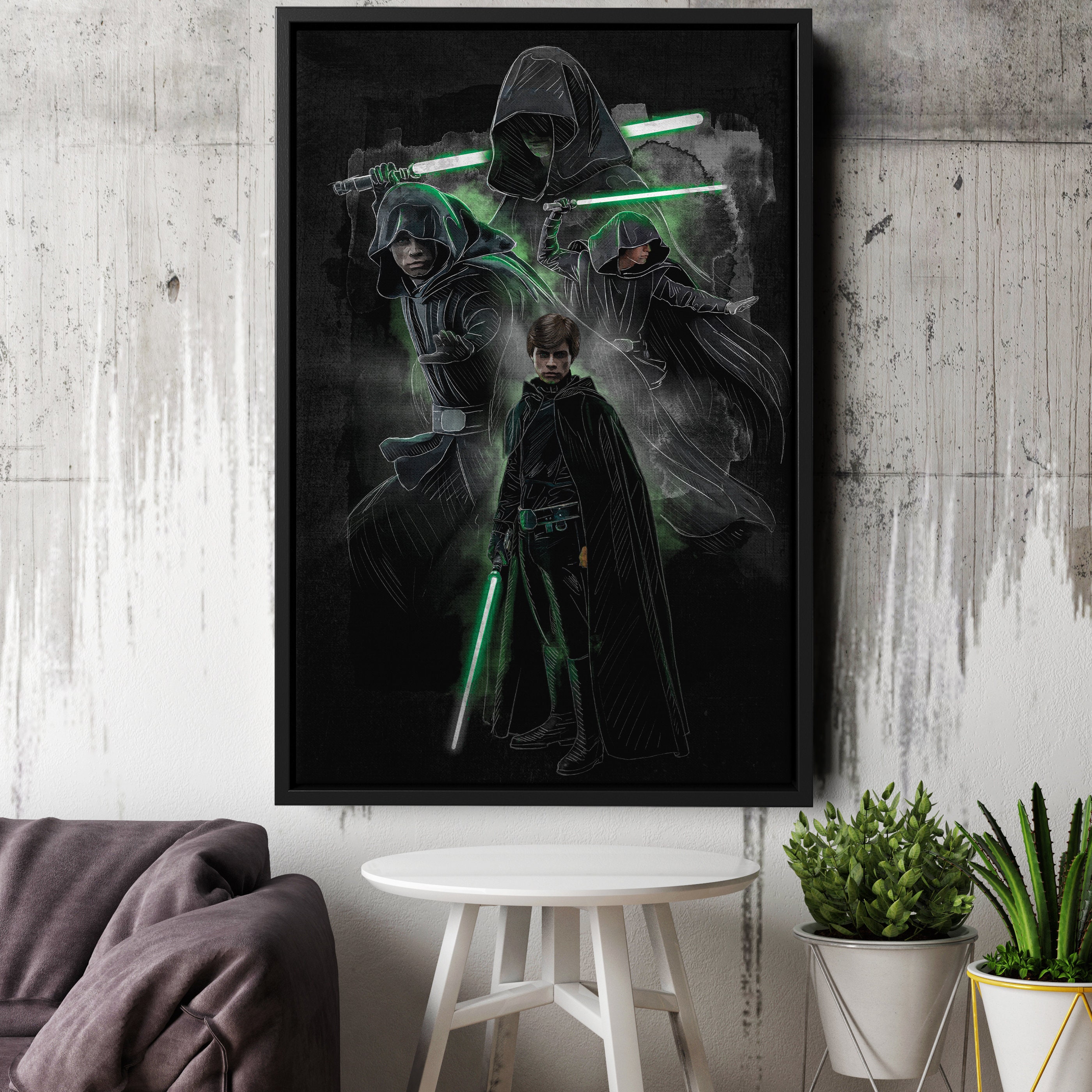 Luke Skywalker Poster Star Wars Art Canvas Wall Art Print Home Decor ...