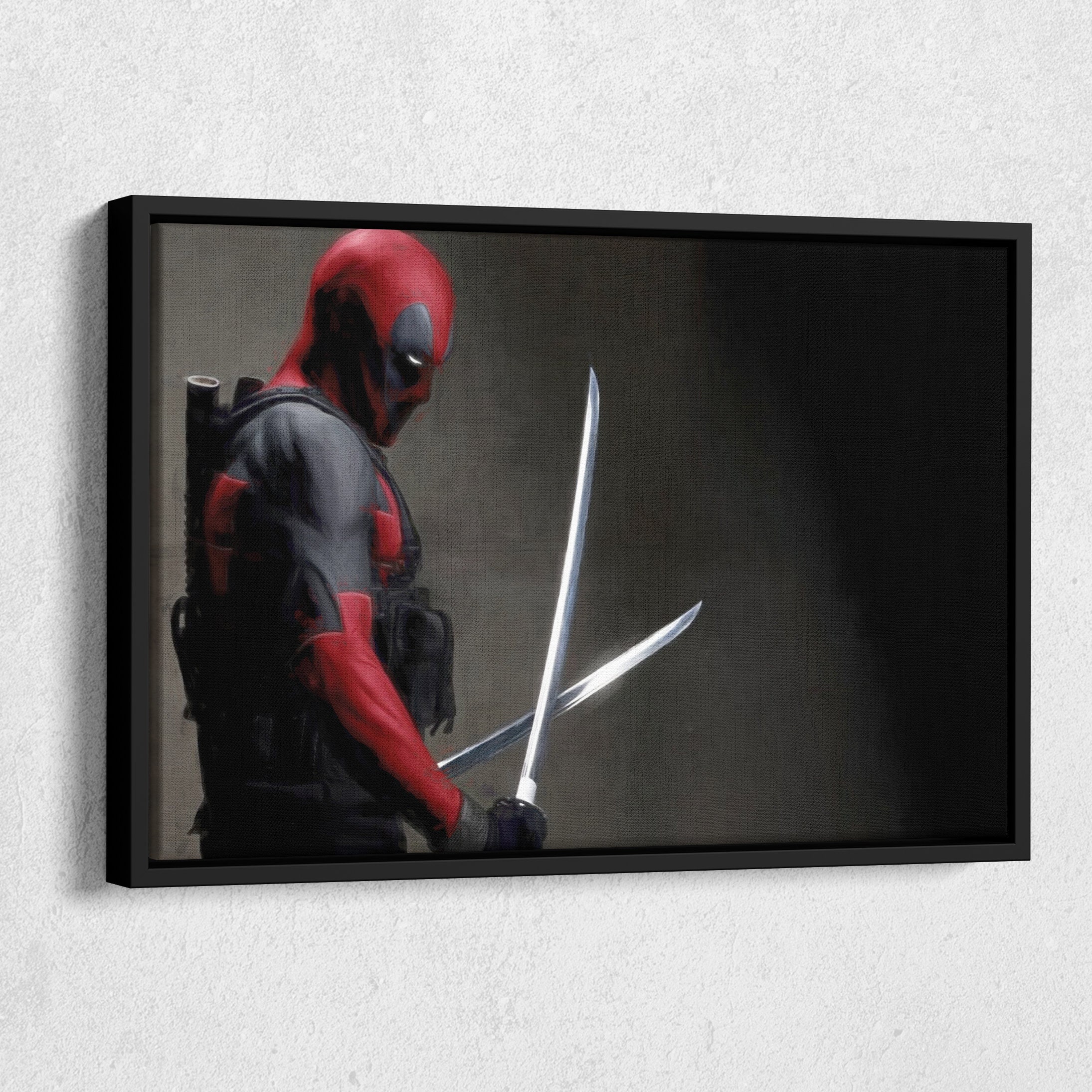 Deadpool Sword Poster Marvel Comics Canvas Unique Design Wall Art Print ...