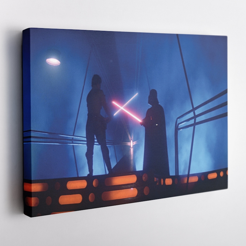 Luke Skywalker Vs Darth Vader Poster Starwars Canvas Unique Design Wall ...