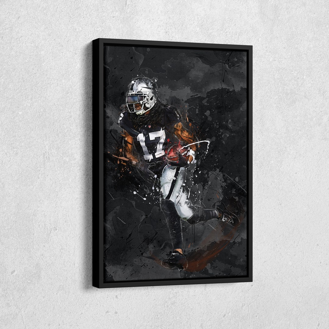 Davante Adams Art Las Vegas Raiders NFL Canvas Wall Art Home Decor ...