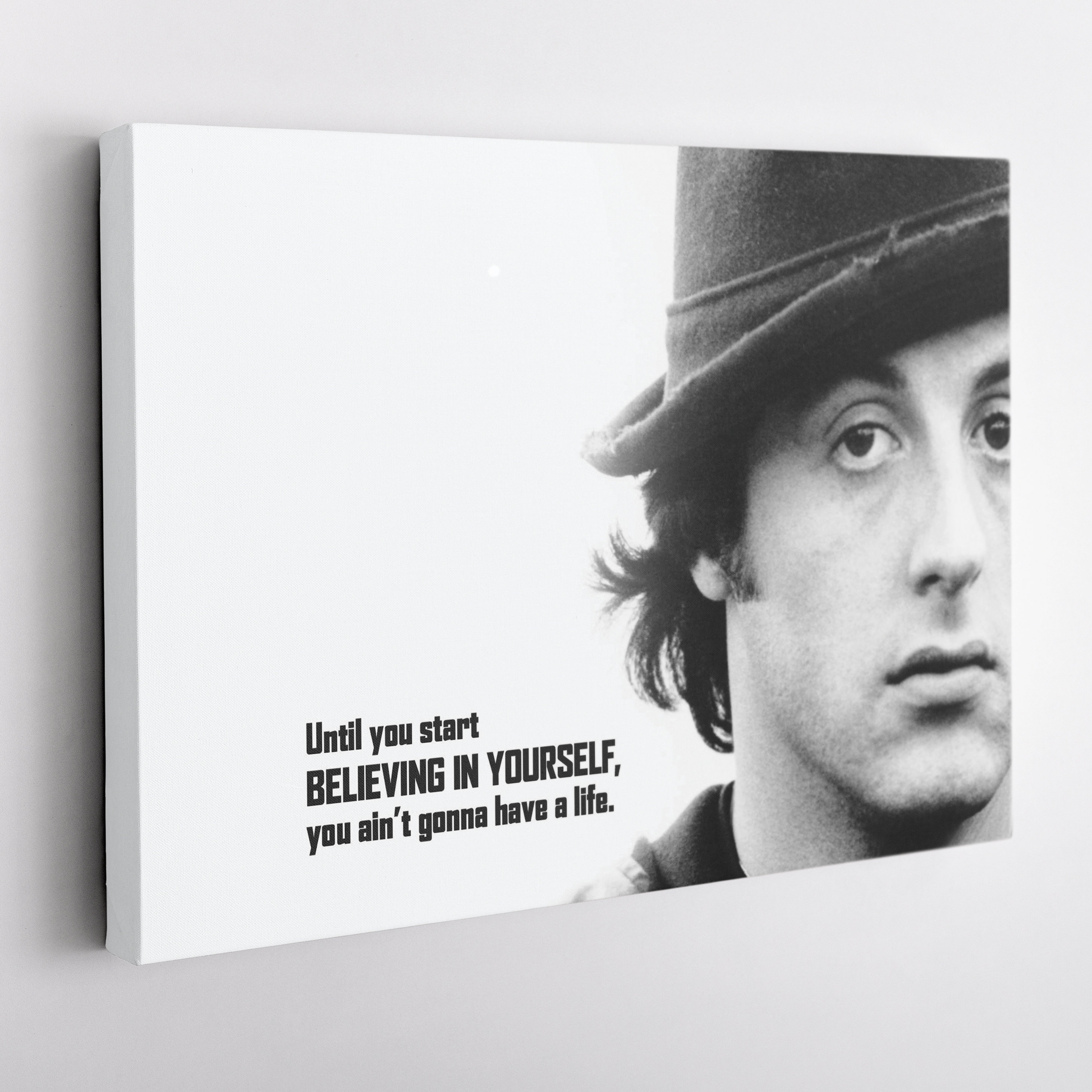 Rocky Balboa Poster Motivational Quote Canvas Unique Design Wall Art ...