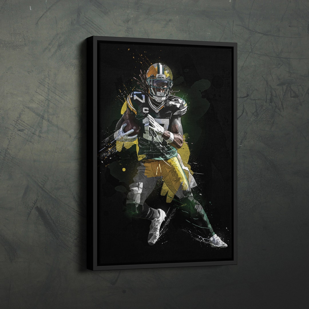 Davante Adams Art Green Bay Packers NFL Wall Art Home Decor Hand Made ...