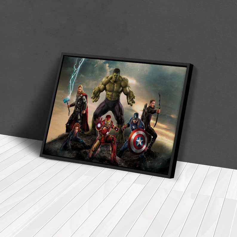 Marvel Superheroes Poster Comics Canvas Unique Design Wall Art Print ...