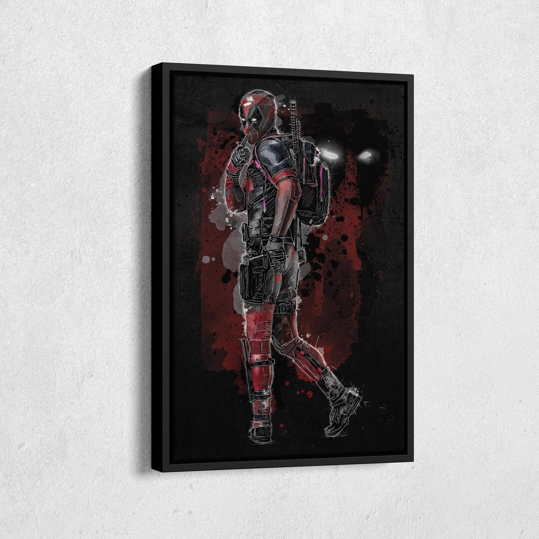 Deadpool Poster Marvel Comics Art Canvas Wall Art Print Home Decor ...