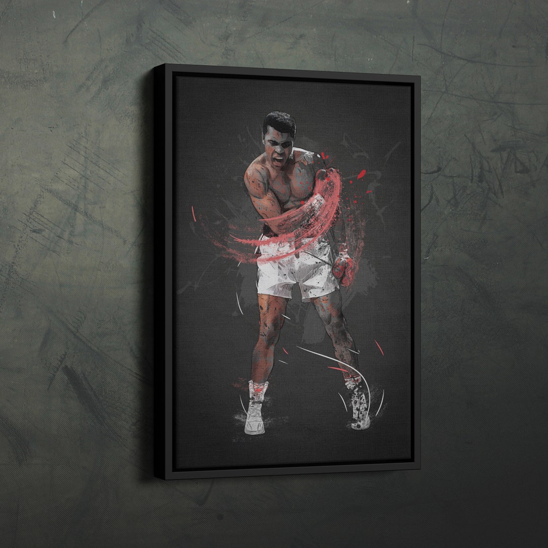 Muhammad Ali Art Boxing Wall Art Home Decor Hand Made Poster Canvas ...