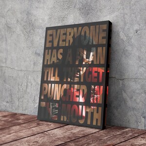 Mike Tyson Quote Photo Collage Art Poster Boxing Canvas Unique Design ...