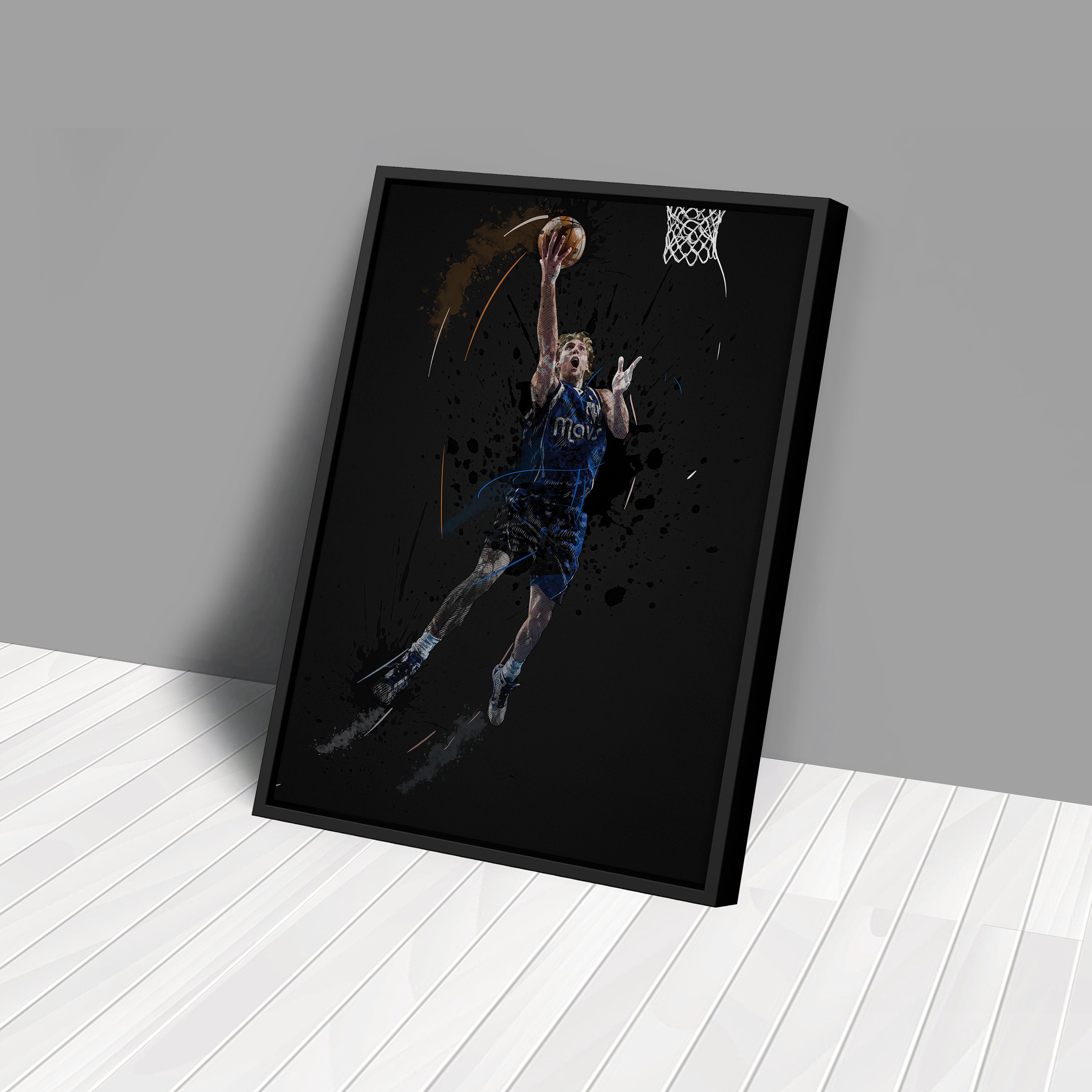 Dirk Nowitzki Art Dallas Mavericks NBA Wall Art Home Decor Hand Made ...