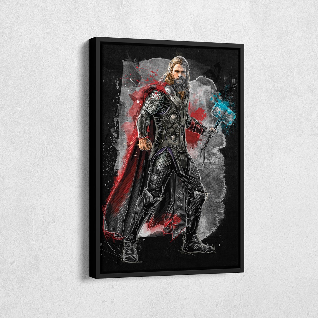 Thor Poster Marvel Comics Art Canvas Wall Art Print Home Decor Framed ...