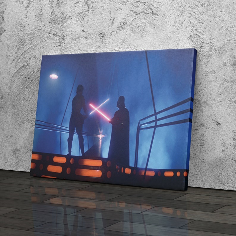 Luke Skywalker Vs Darth Vader Poster Starwars Canvas Unique Design Wall ...