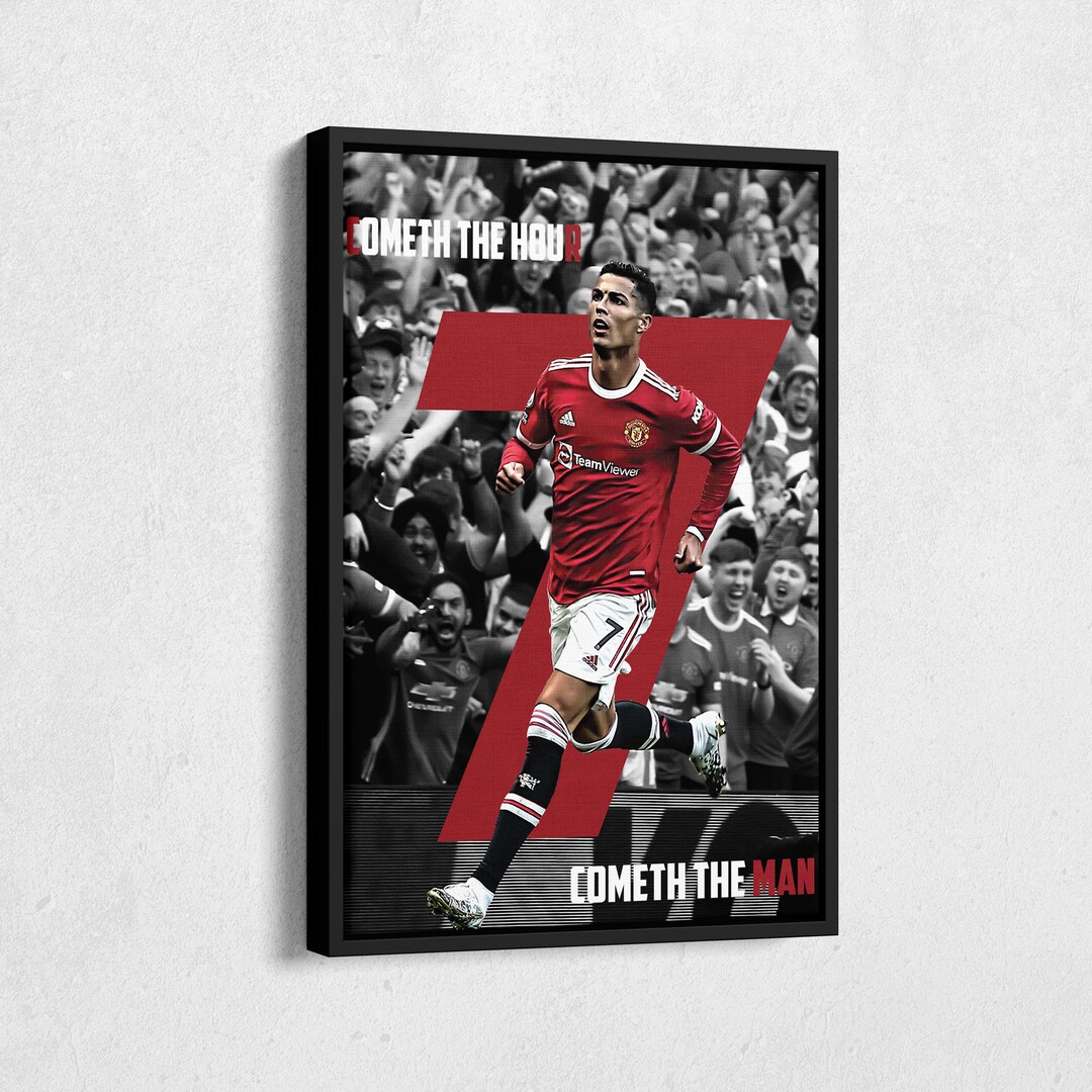 Cristiano Ronaldo Poster CR7 Back Manchester United Canvas Unique ...