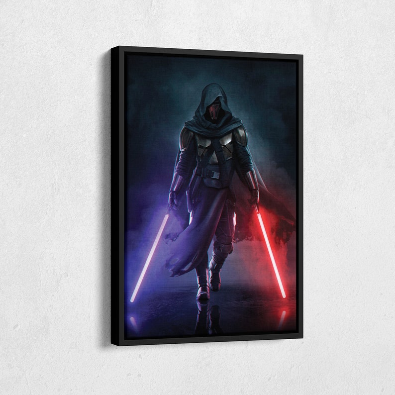 Darth Raven Lightsaber Poster Starwars Canvas Unique Design Wall Art ...