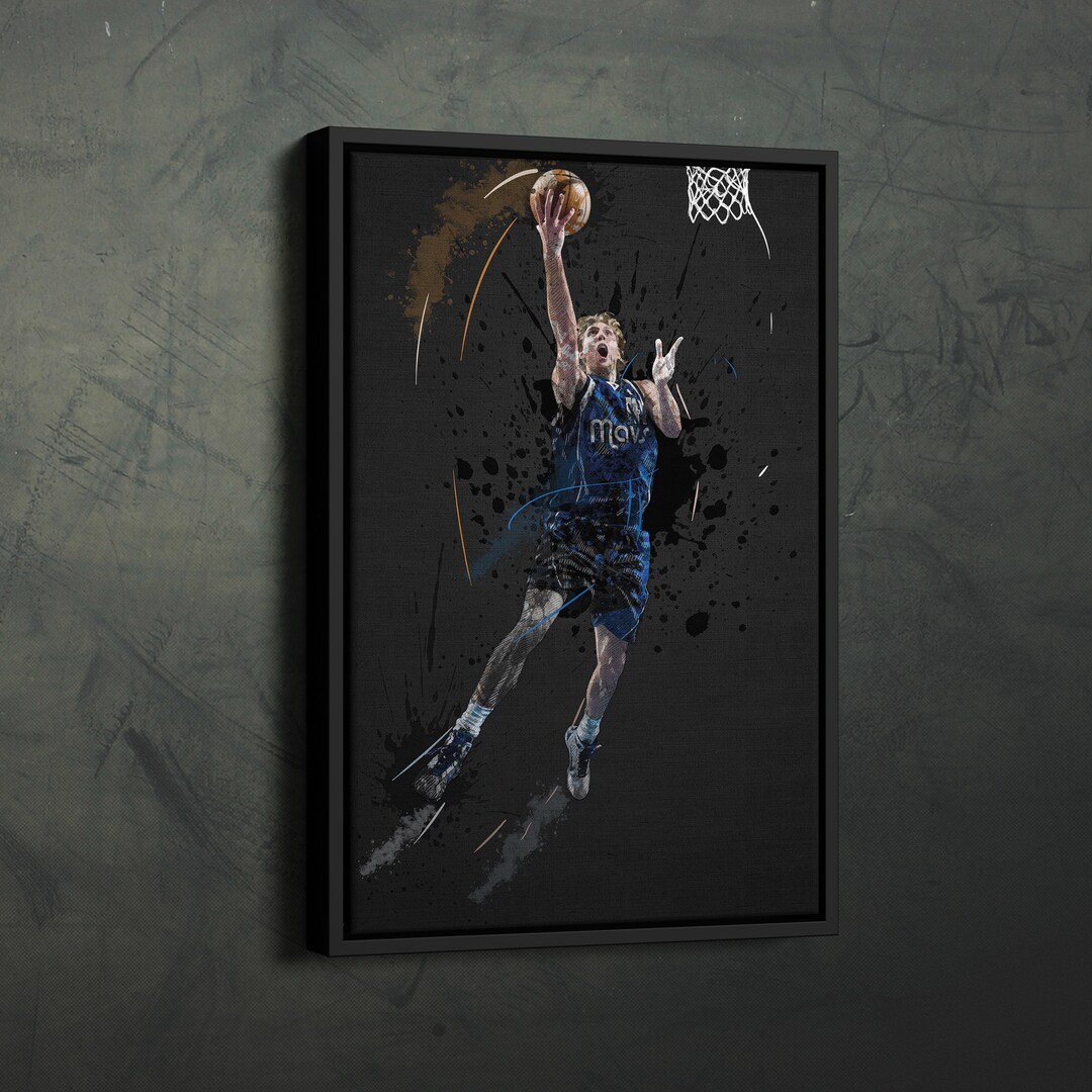 Dirk Nowitzki Art Dallas Mavericks NBA Wall Art Home Decor Hand Made ...