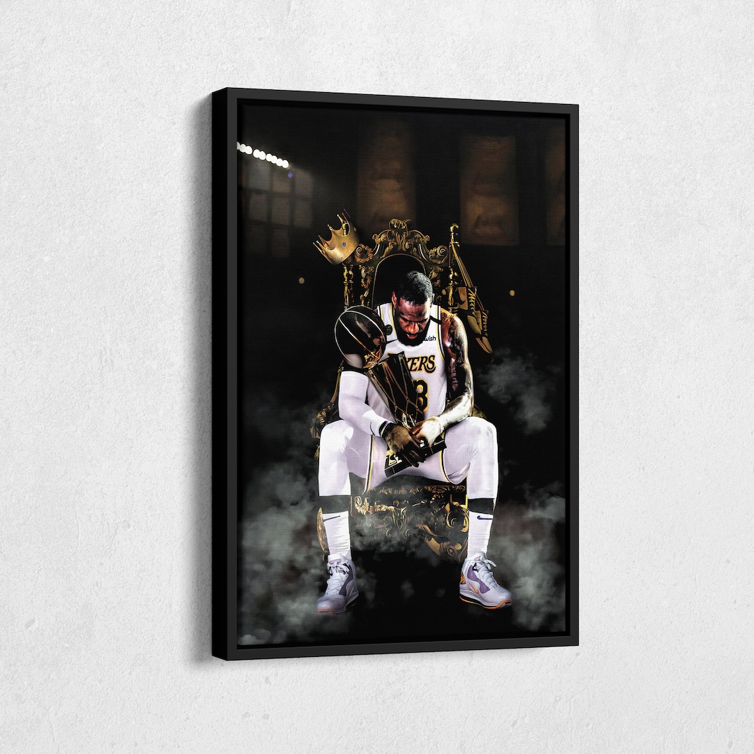 Lebron James King MVP Poster Los Angeles Lakers Canvas Unique Design ...