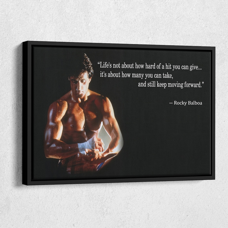 Rocky Balboa Motivational Quote Poster Movie Boxing Canvas Unique ...