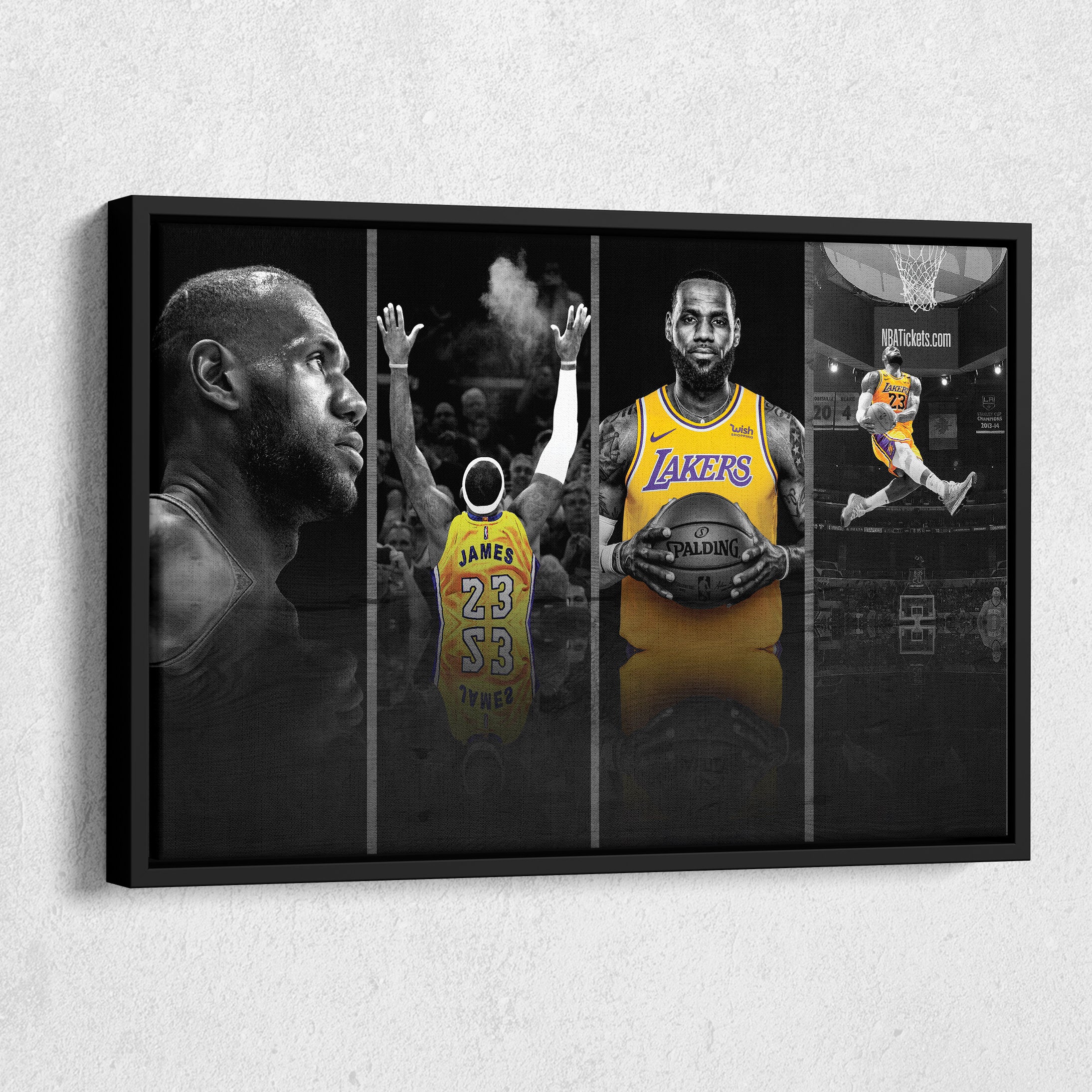 Lebron James Frames Poster Basketball Canvas Unique Design Wall Art ...