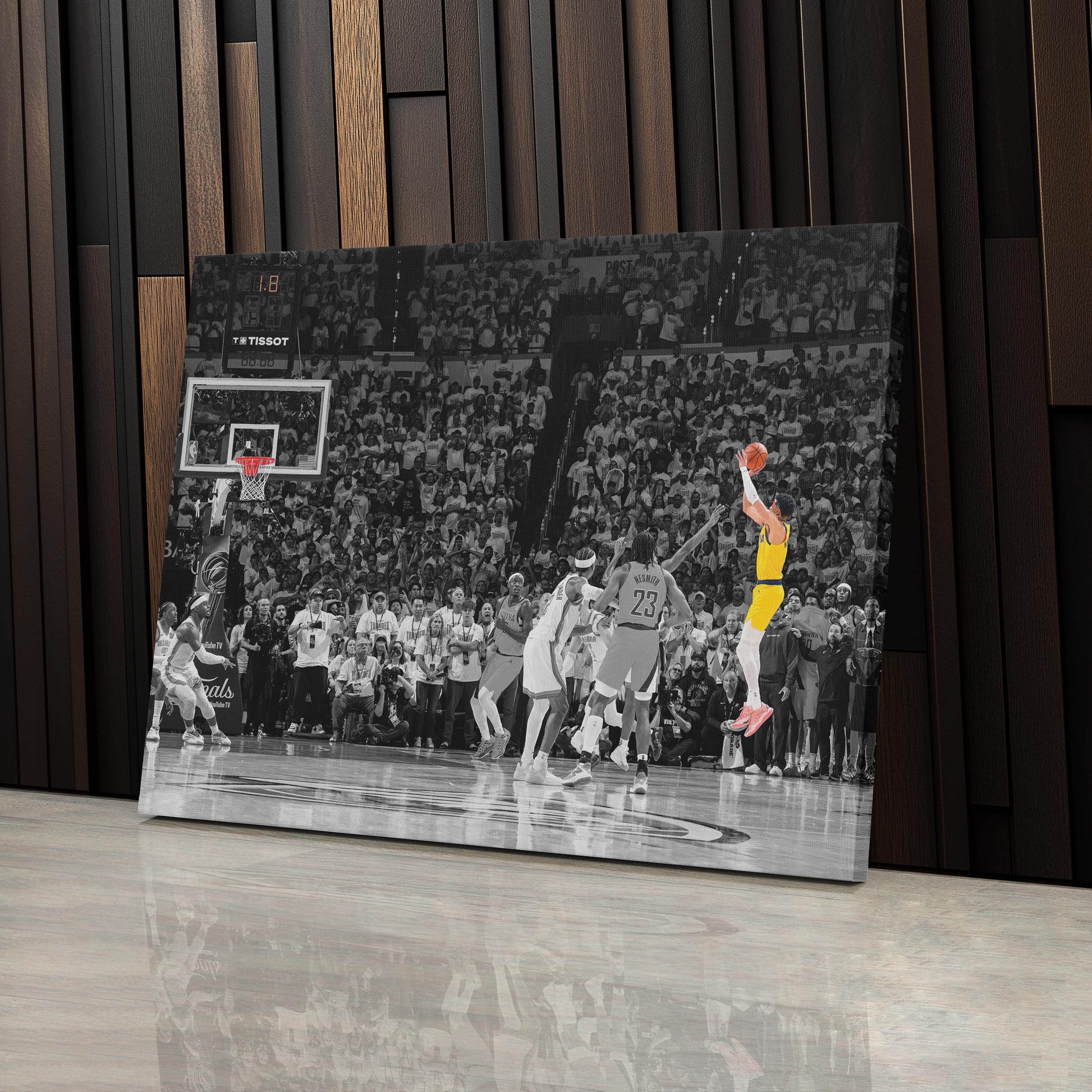 Tyrese Haliburton Buzzer-beater Vs. Thunder - Pacers Canvas Wall Art ...