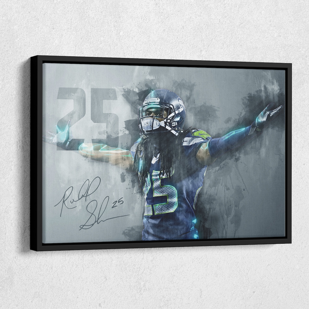 Richard Sherman Signed Poster Seattle Seahawks Canvas Unique Design ...