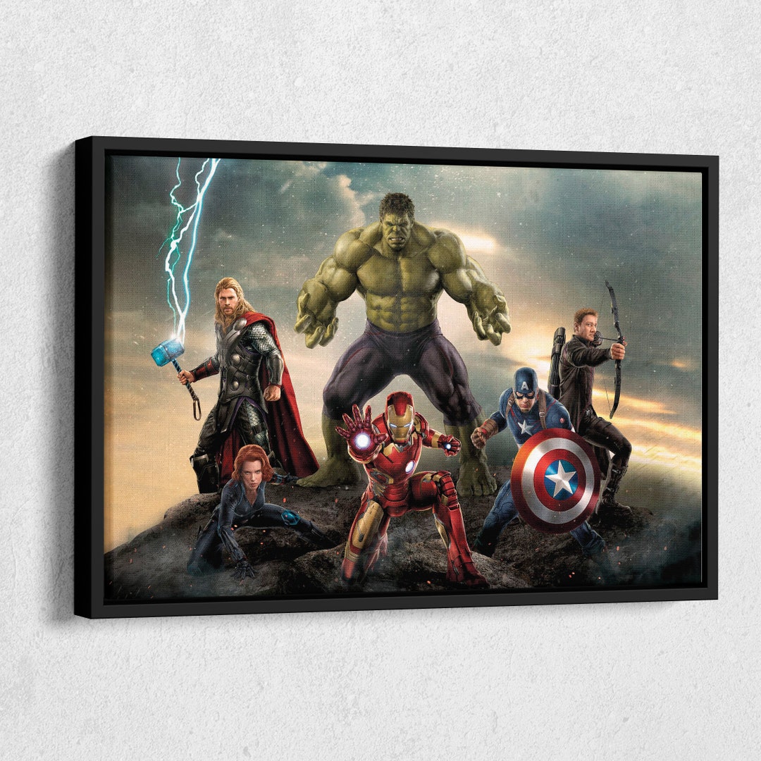Marvel Superheroes Poster Comics Canvas Unique Design Wall Art Print ...