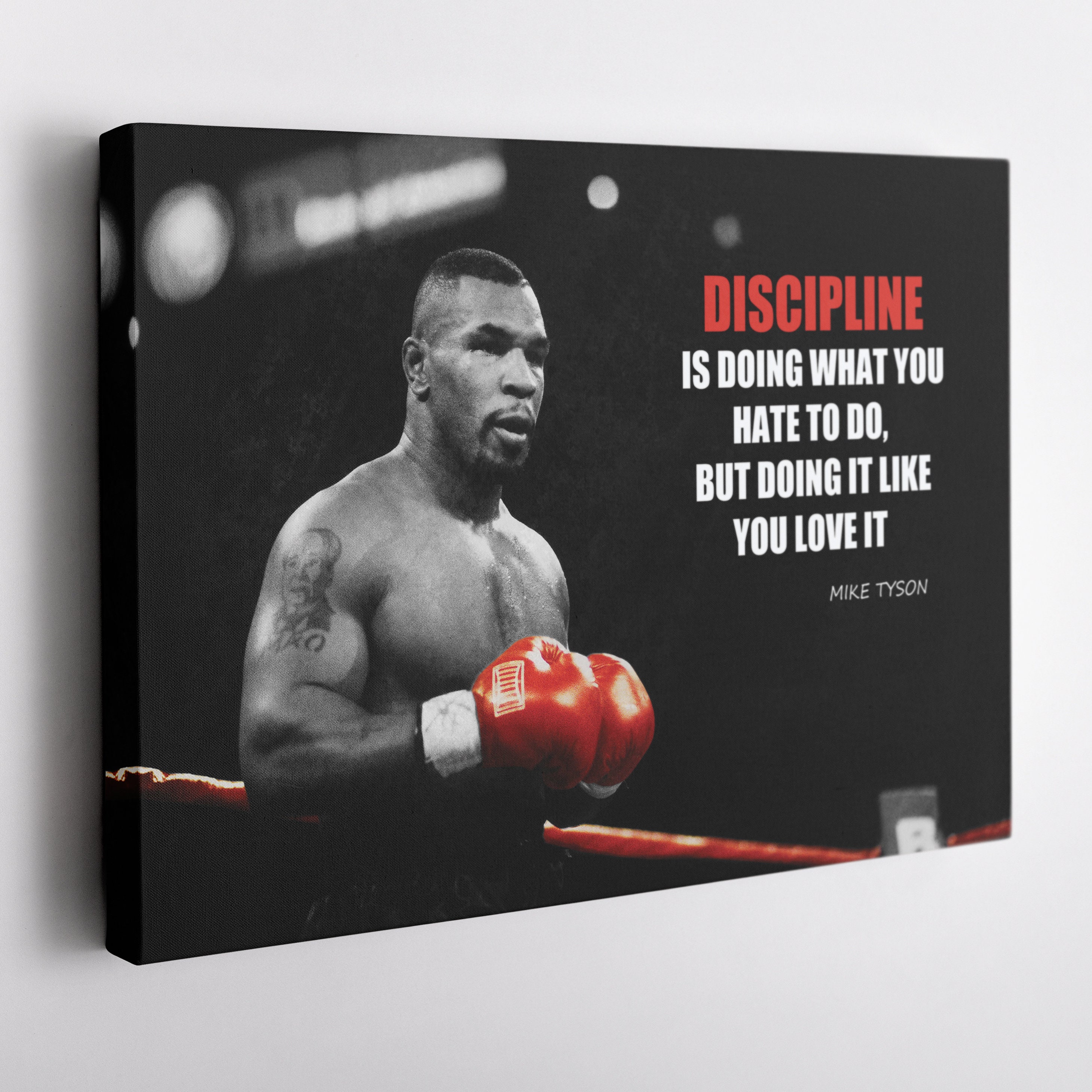 Iron Mike Tyson Quote Poster Boxing Canvas Unique Design Wall Art Print ...