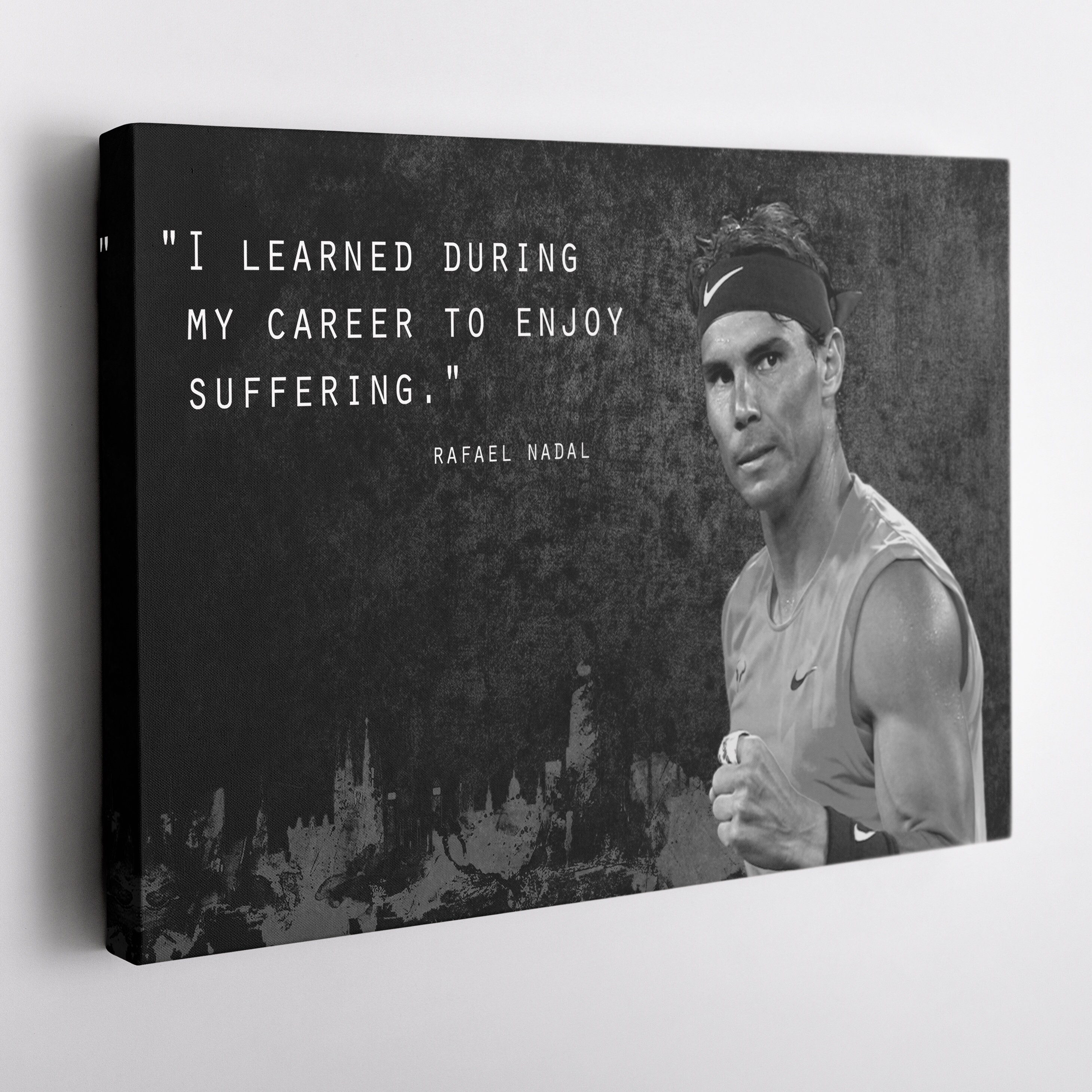 Rafael Nadal Quote Poster Tennis Canvas Unique Design Wall Art Print ...