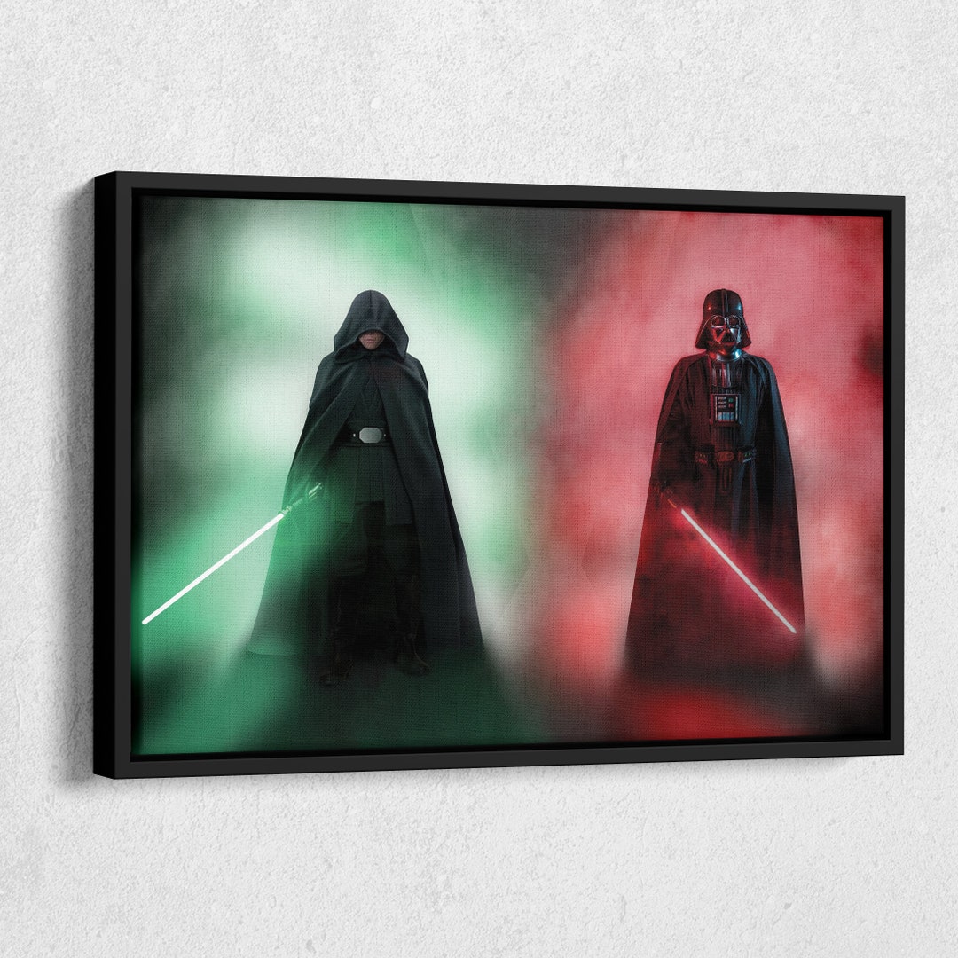 Darth Vader and Luke Skywalker Cameo Poster Star Wars Canvas Unique ...