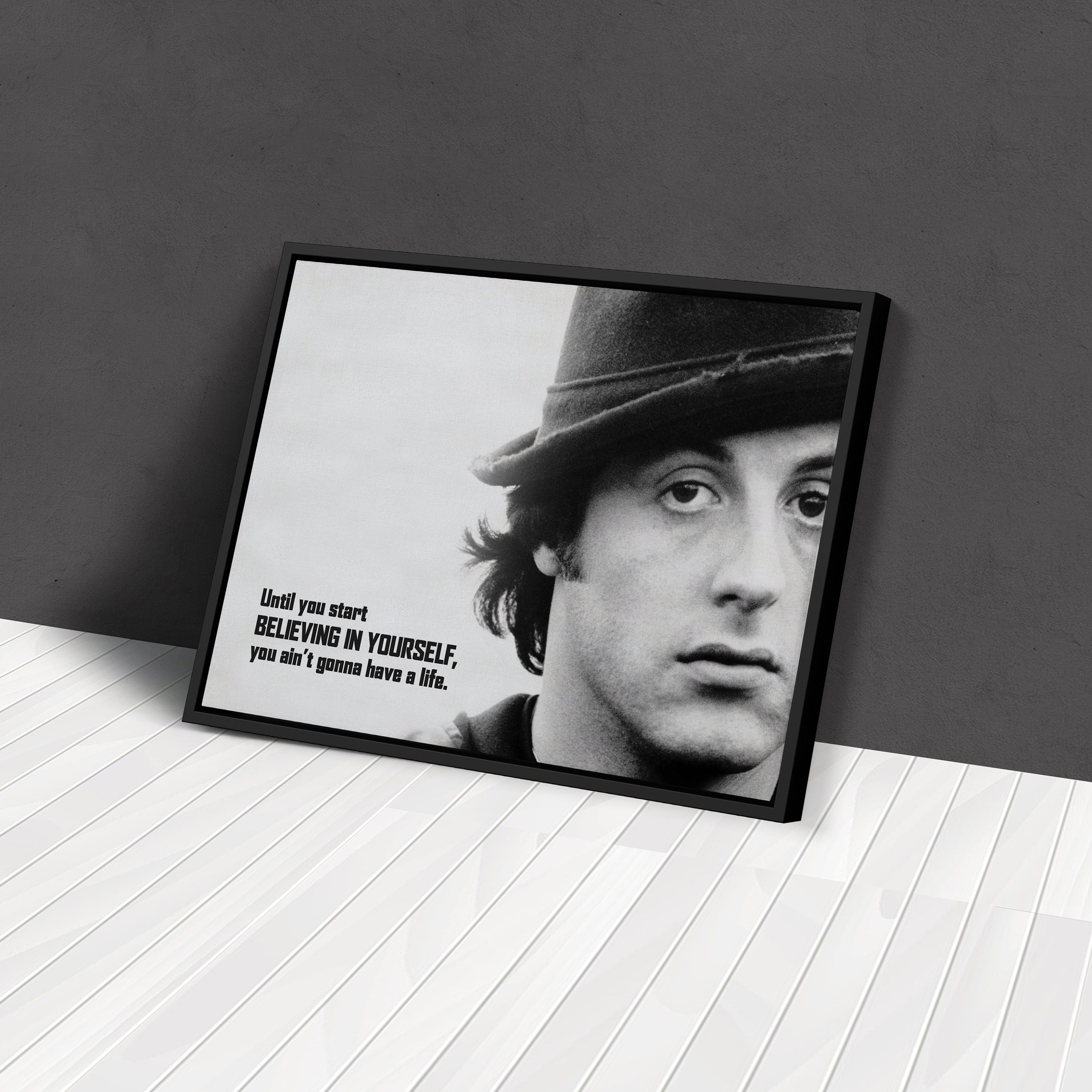 Rocky Balboa Poster Motivational Quote Canvas Unique Design Wall Art ...