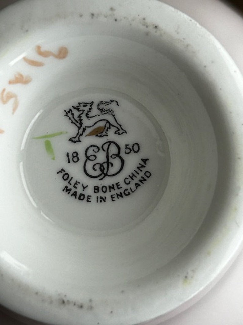 Foley Tea Cup & Saucer English Bone Chine - Etsy