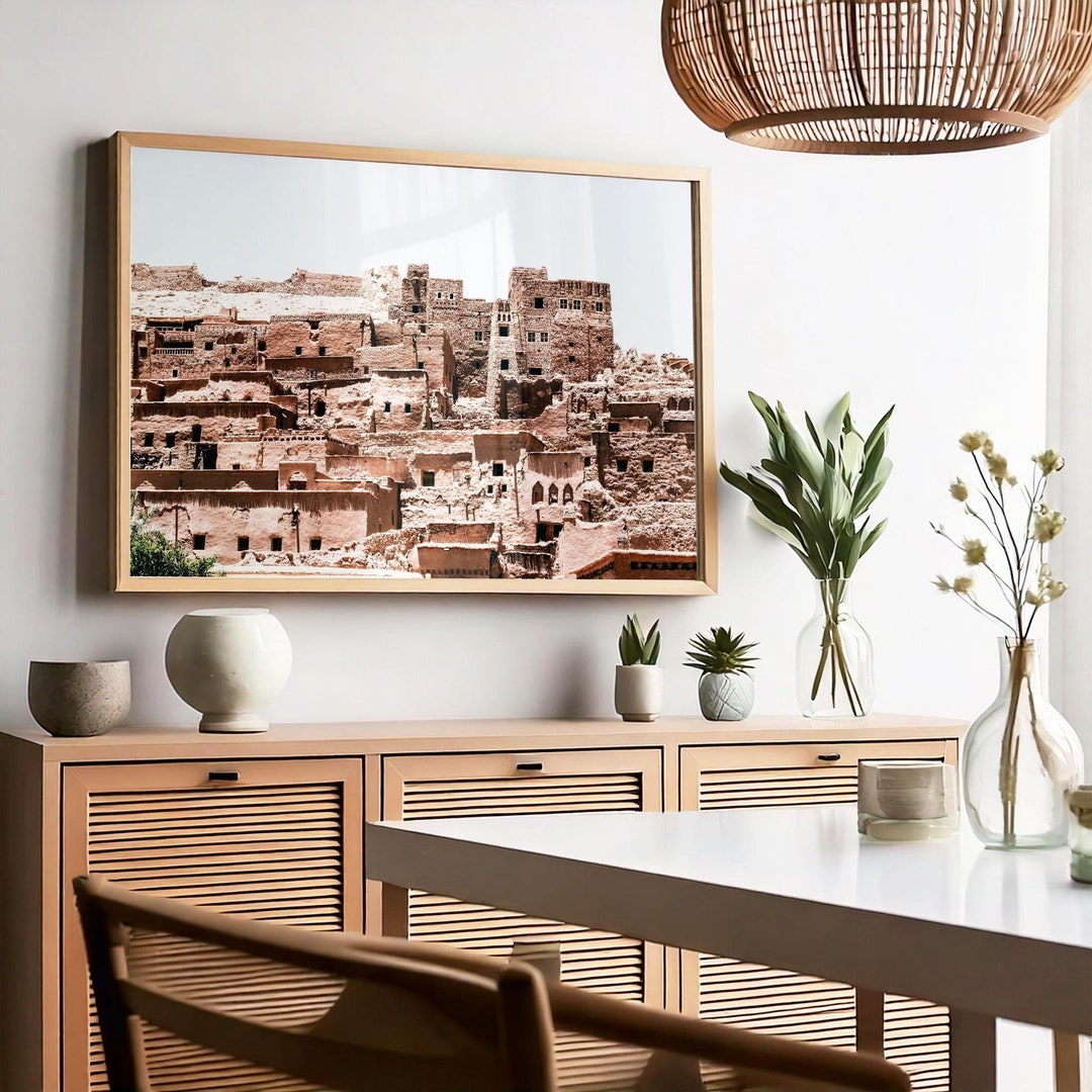 Moroccan Desert City Print, Boho Home Decor, Ait Benhaddou Gladiator ...