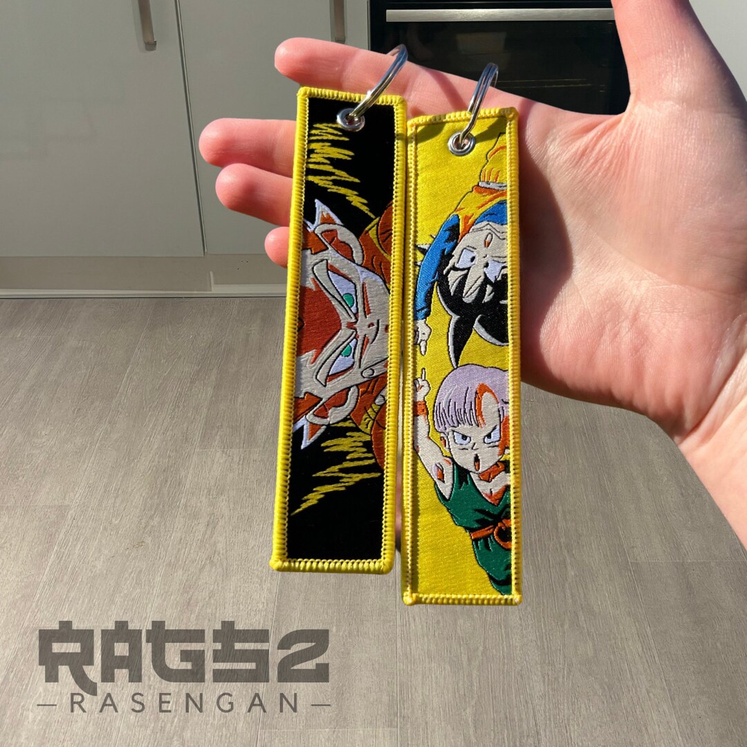 Anime Embroidered Jet Tag Keychain Keyring Manga Accessories Key Tag ...