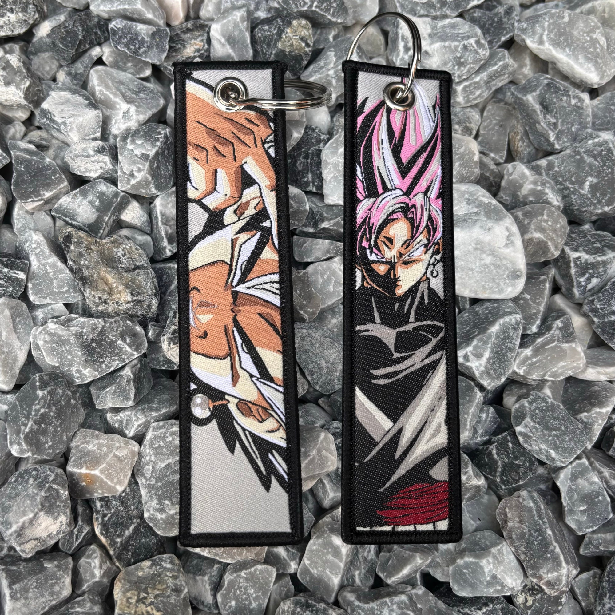 Anime Embroidered Jet Tag Keychain Keyring Manga Accessories Key Tag ...