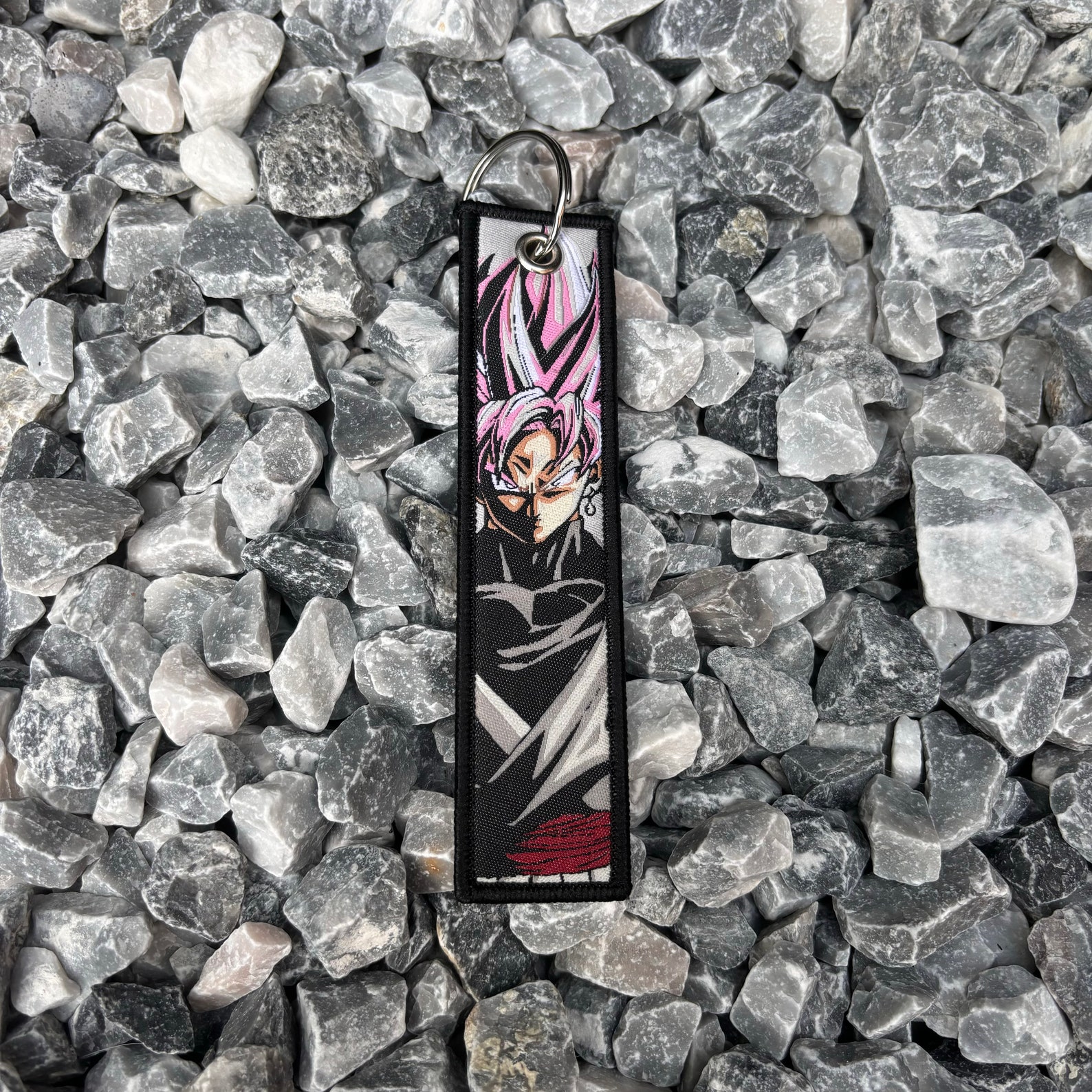 Anime Embroidered Jet Tag Keychain Keyring Manga Accessories Key Tag ...