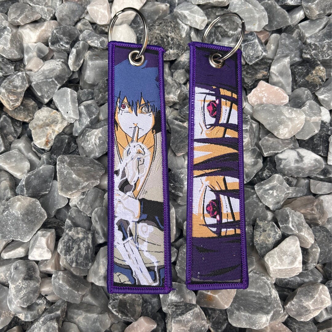 Anime Jet Tag Keychain Manga Durable Double-sided Fabric Key Ring Merch ...