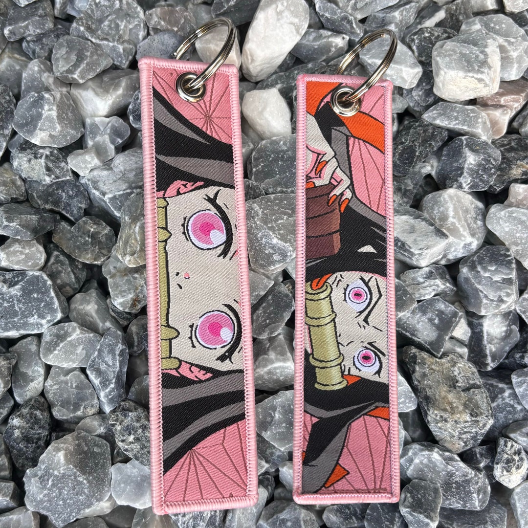 Anime Embroidered Jet Tag Keychain Keyring Manga Accessories Key Tag ...
