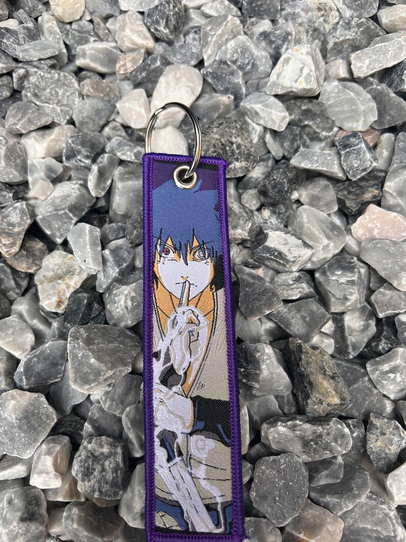 Anime Jet Tag Keychain Manga Durable Double-sided Fabric Key Ring Merch ...