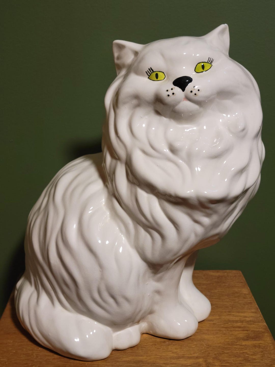Vintage MCM Extra Large Life Size White Persian Cat Statue 14" - Etsy